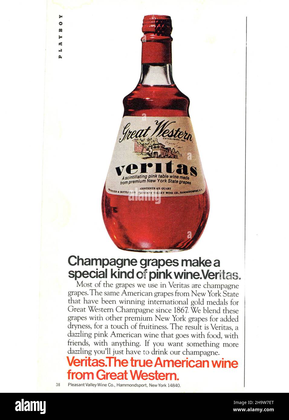 Vintage December 1973 "Playboy Magazine" advertisement, USA Stock Photo ...