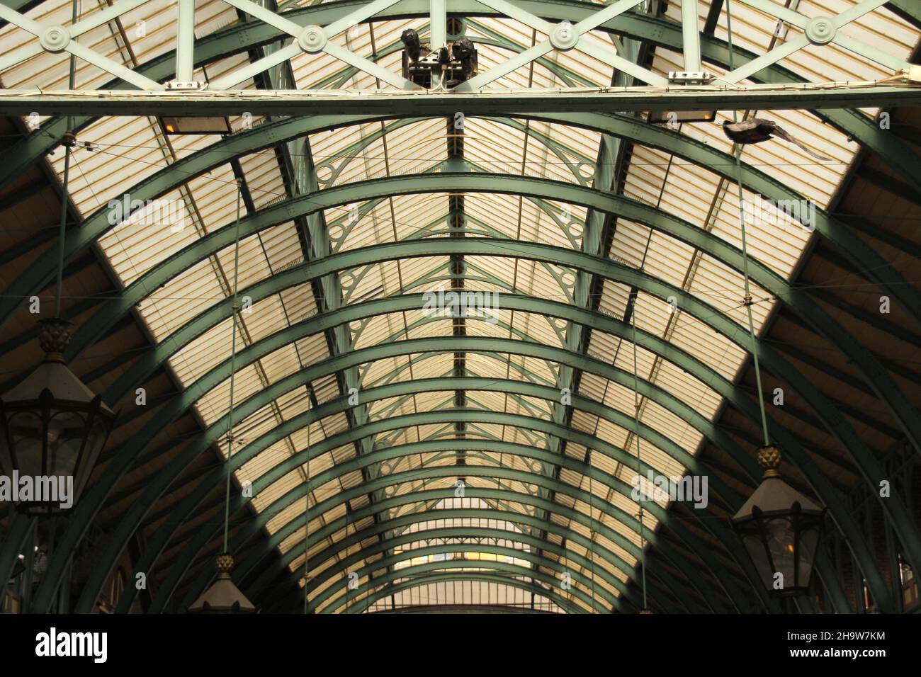 Low angle shot of a beautiful interior roof design in London, UK Stock ...