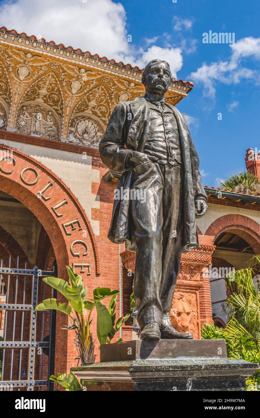 Flagler Statue Red White Flagler College St Augustine Florida. Small ...