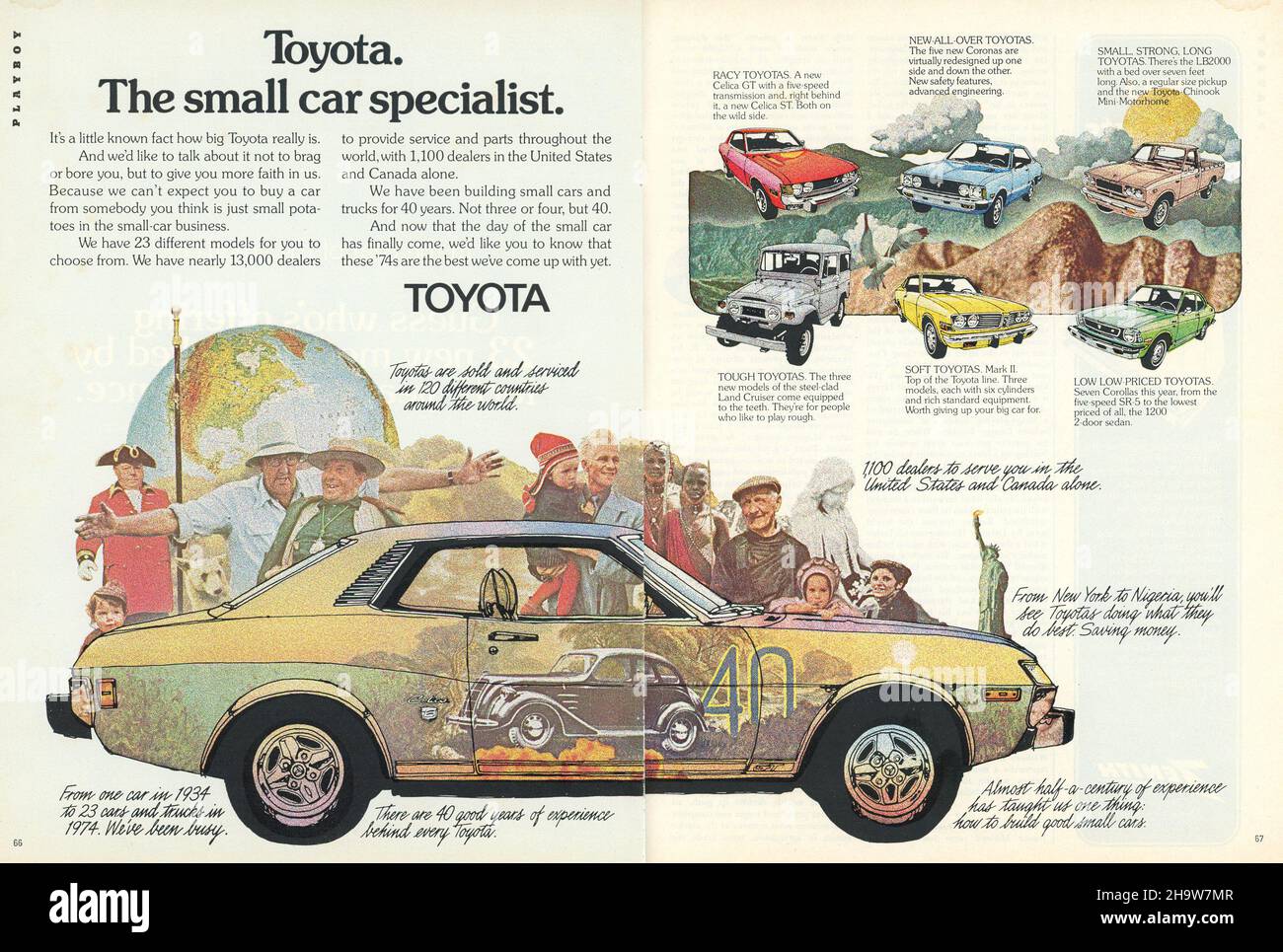 Vintage December 1973 "Playboy Magazine" advertisement, USA Stock Photo ...