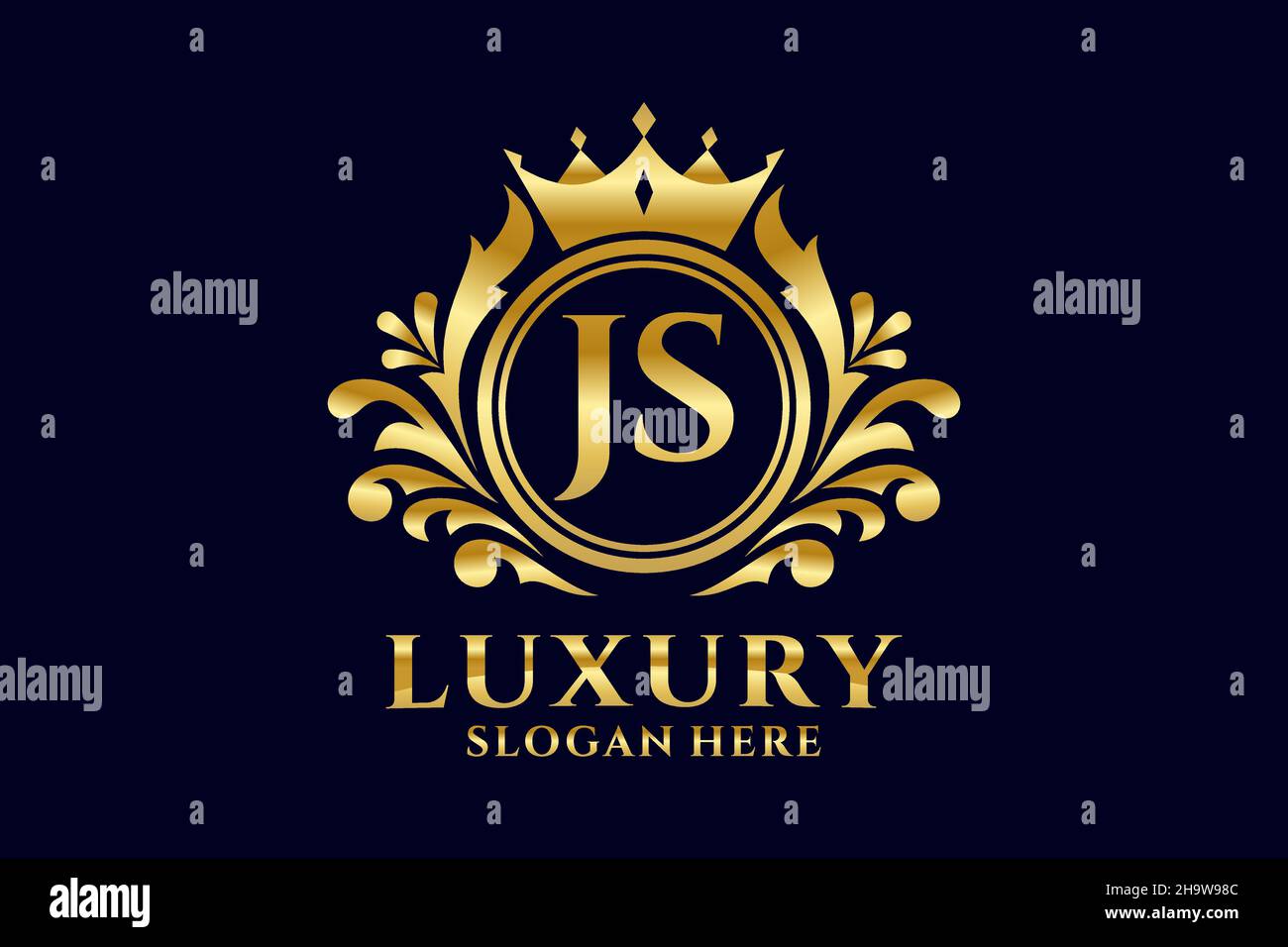 JS Letter Royal Luxury Logo template in vector art for luxurious ...