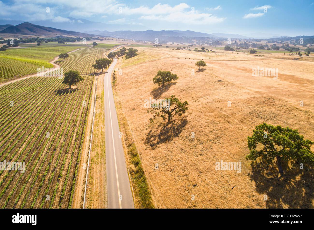 Santa ynez mountains drone hi-res stock photography and images - Alamy