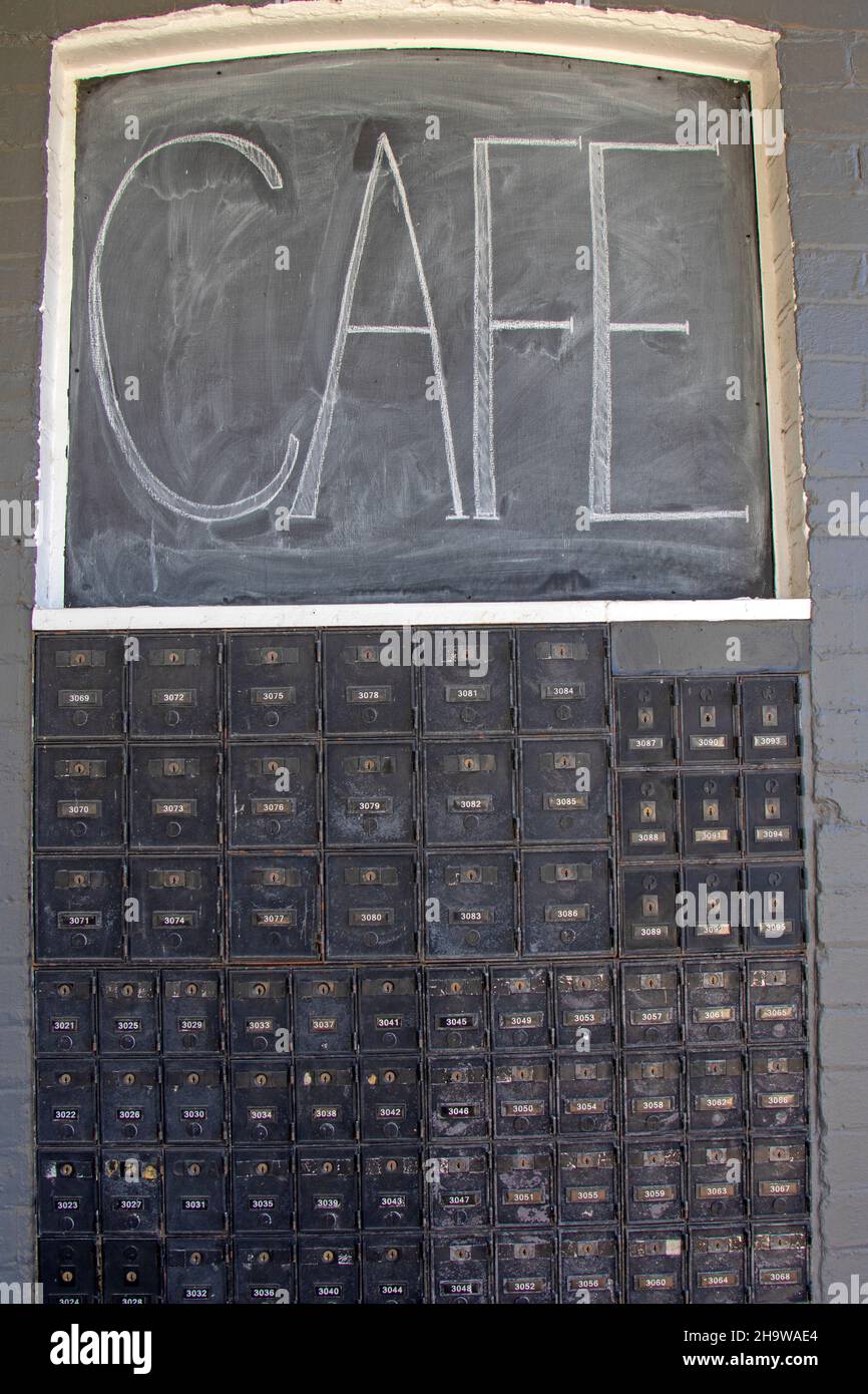 Post office boxes at the Exeter General Store in the Southern Highlands ...