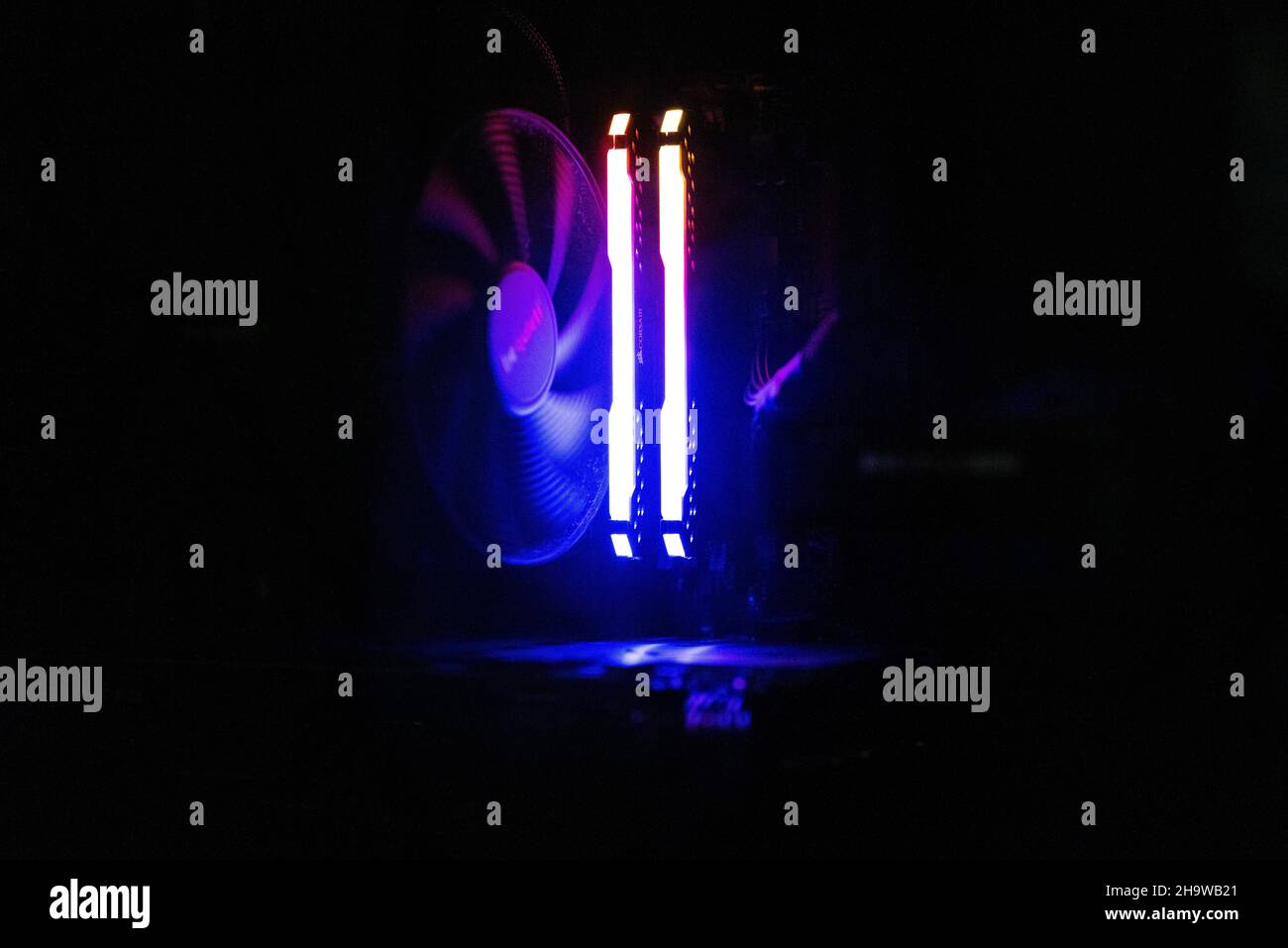 HAMBURG, GERMANY - Dec 05, 2021: RGB RAM, Graphics Card & CPU cooler in ...