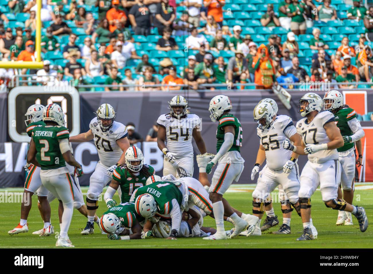 Miami Hurricanes v Georgia Tech Yellow Jackets, 2021 College Football ...