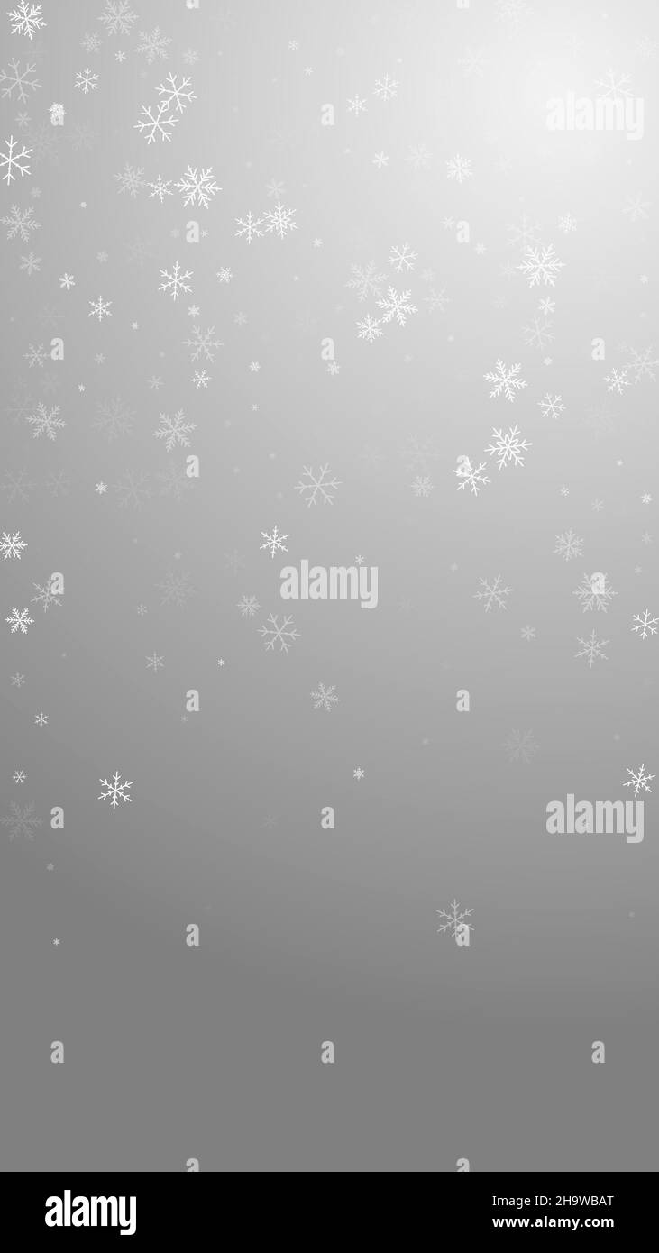 Sparse snowfall Christmas background. Subtle flying snow flakes and ...