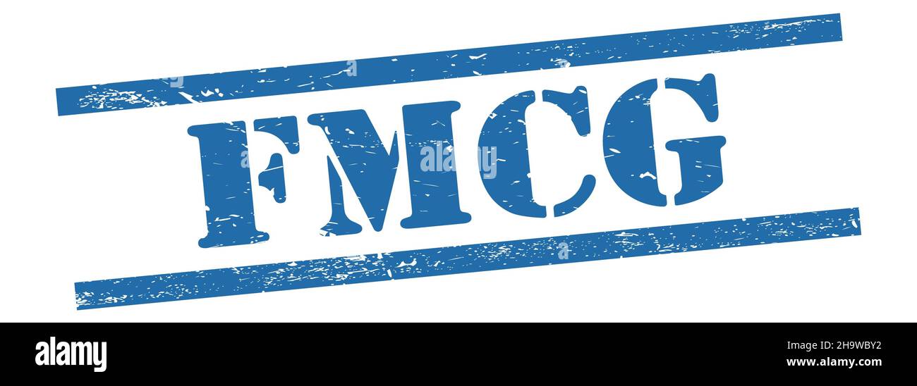 FMCG text on blue grungy vintage rubber stamp Stock Photo - Alamy