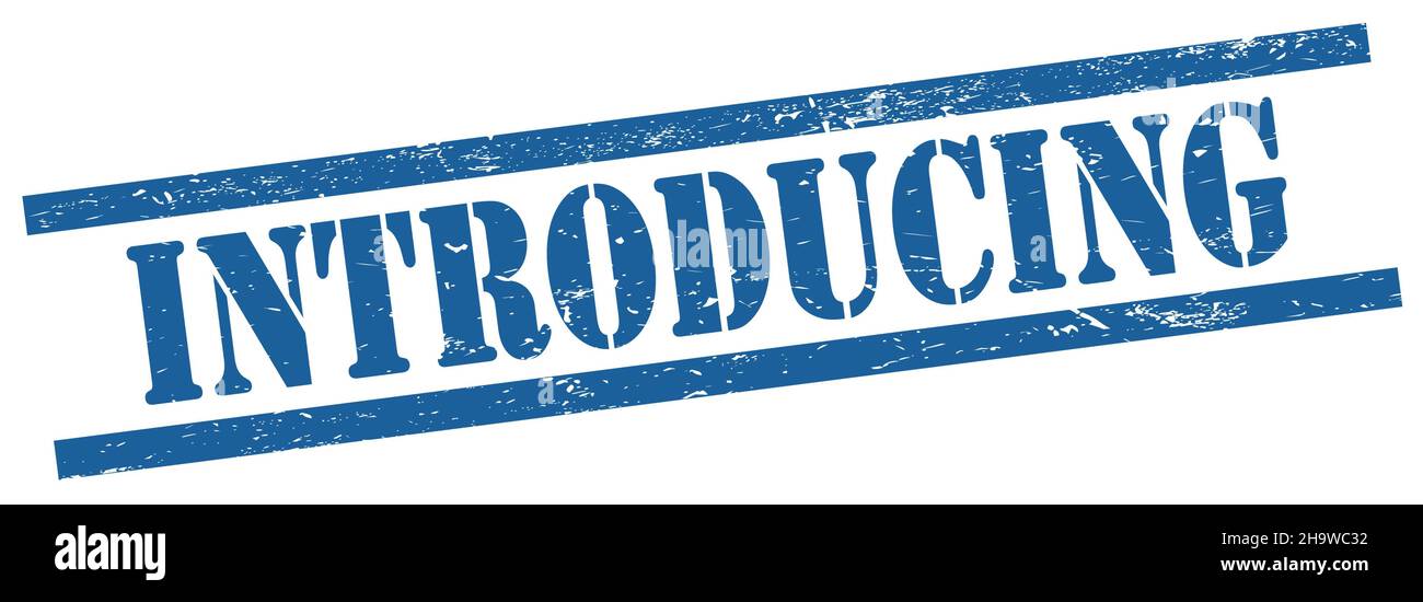 Introducing text on blue hi-res stock photography and images - Alamy