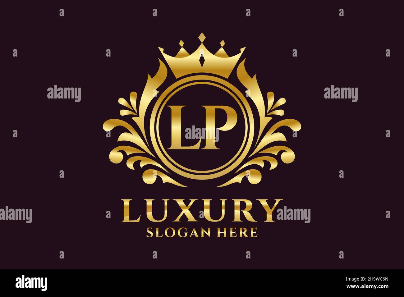 LP Letter Royal Luxury Logo template in vector art for luxurious ...