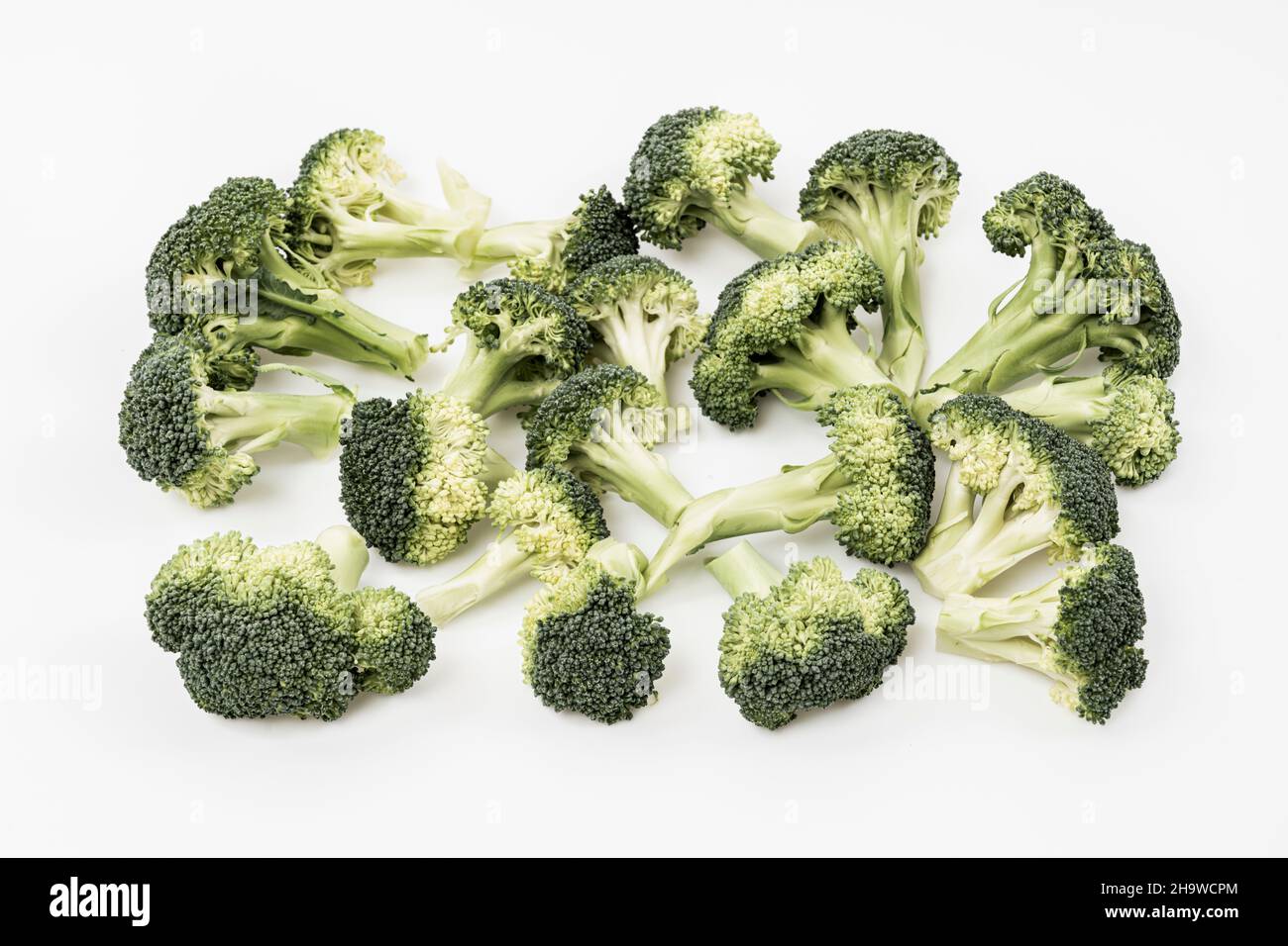 Steamed clean and chopped broccoli branches to eat al dente Stock Photo ...