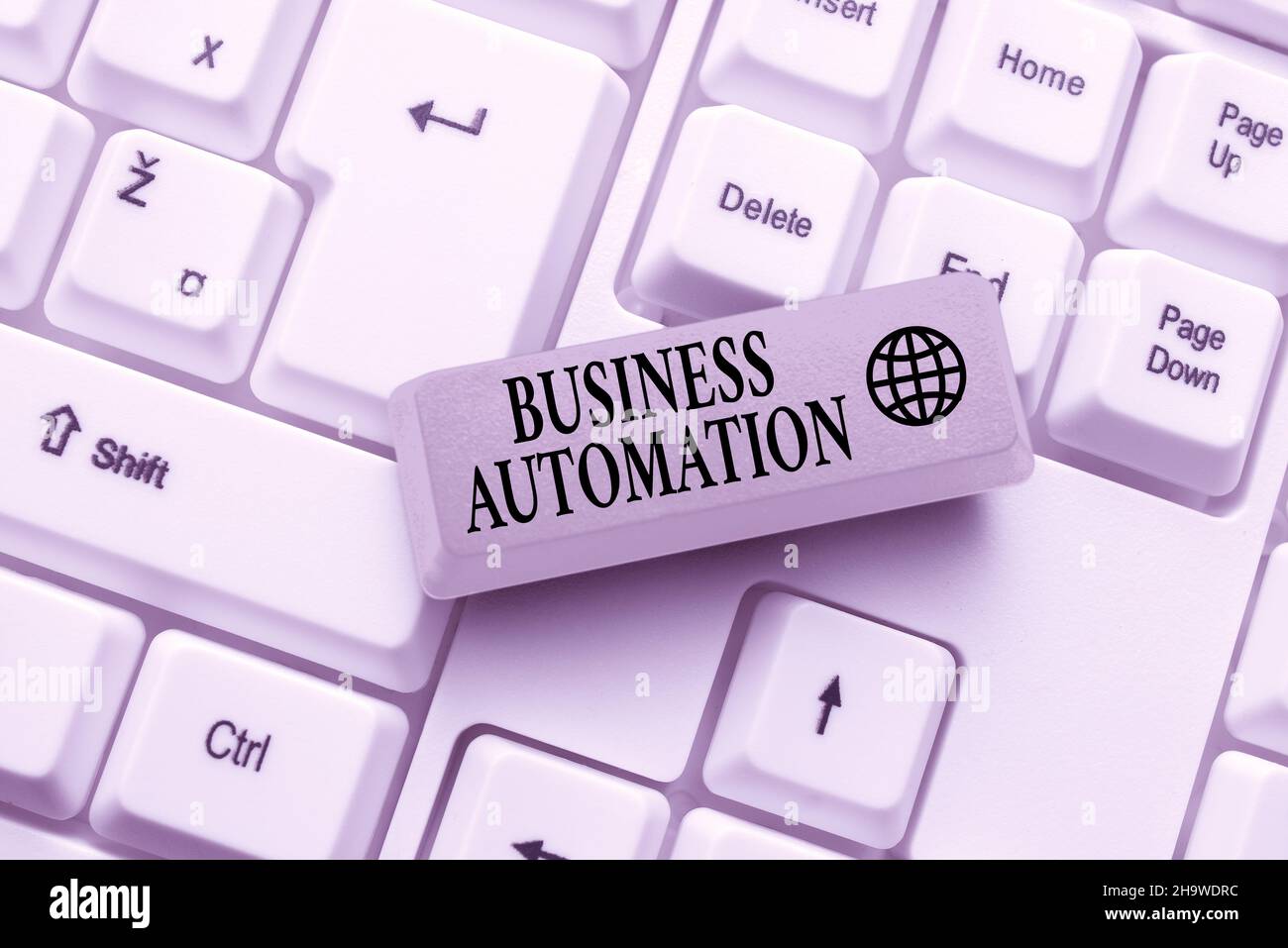 Text caption presenting Business Automation. Word for for Digital ...