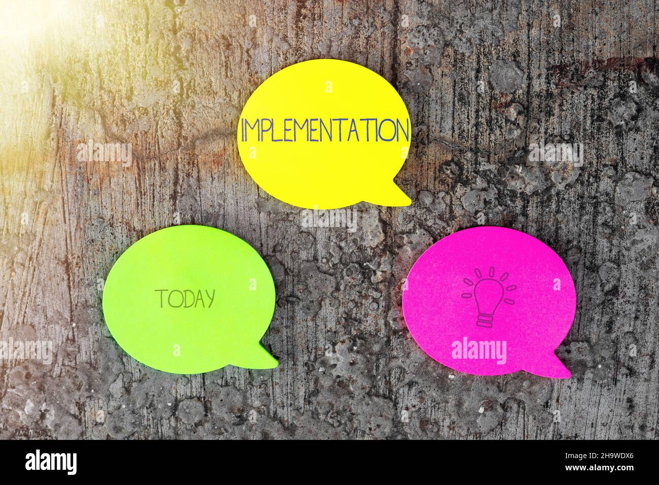 Conceptual display Implementation. Business showcase The process of ...