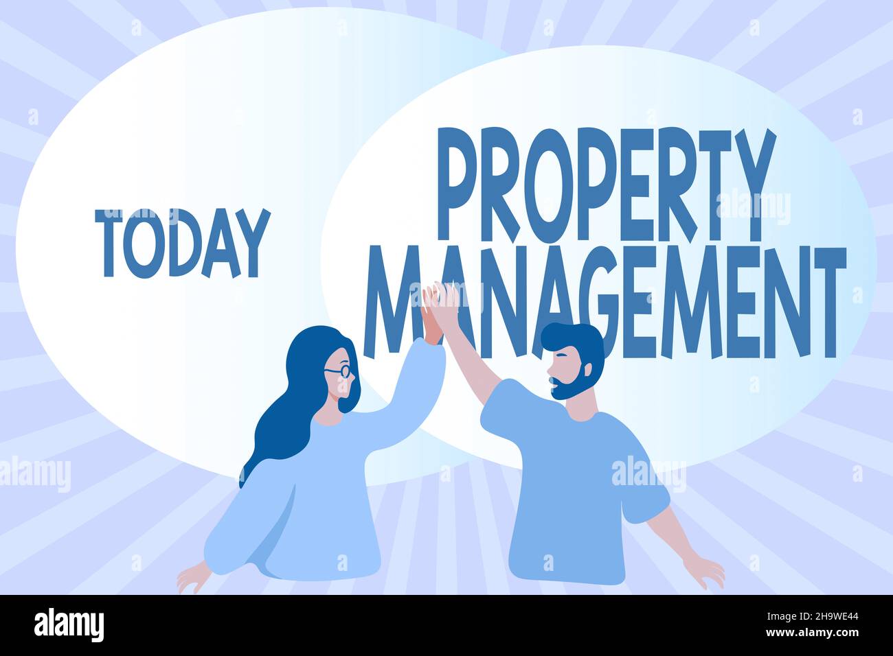Hand writing sign Property Management. Business overview Overseeing of ...