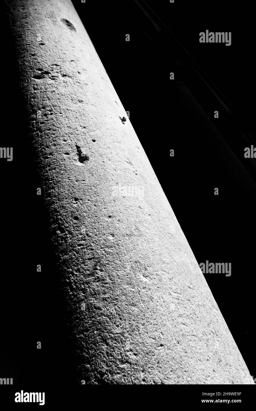 Closeup shot of a stone texture, grayscale Stock Photo - Alamy