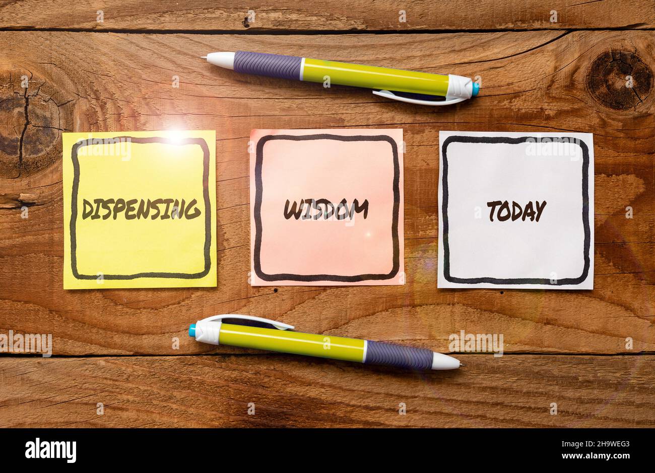 Text caption presenting Dispensing Wisdom. Business approach Giving ...