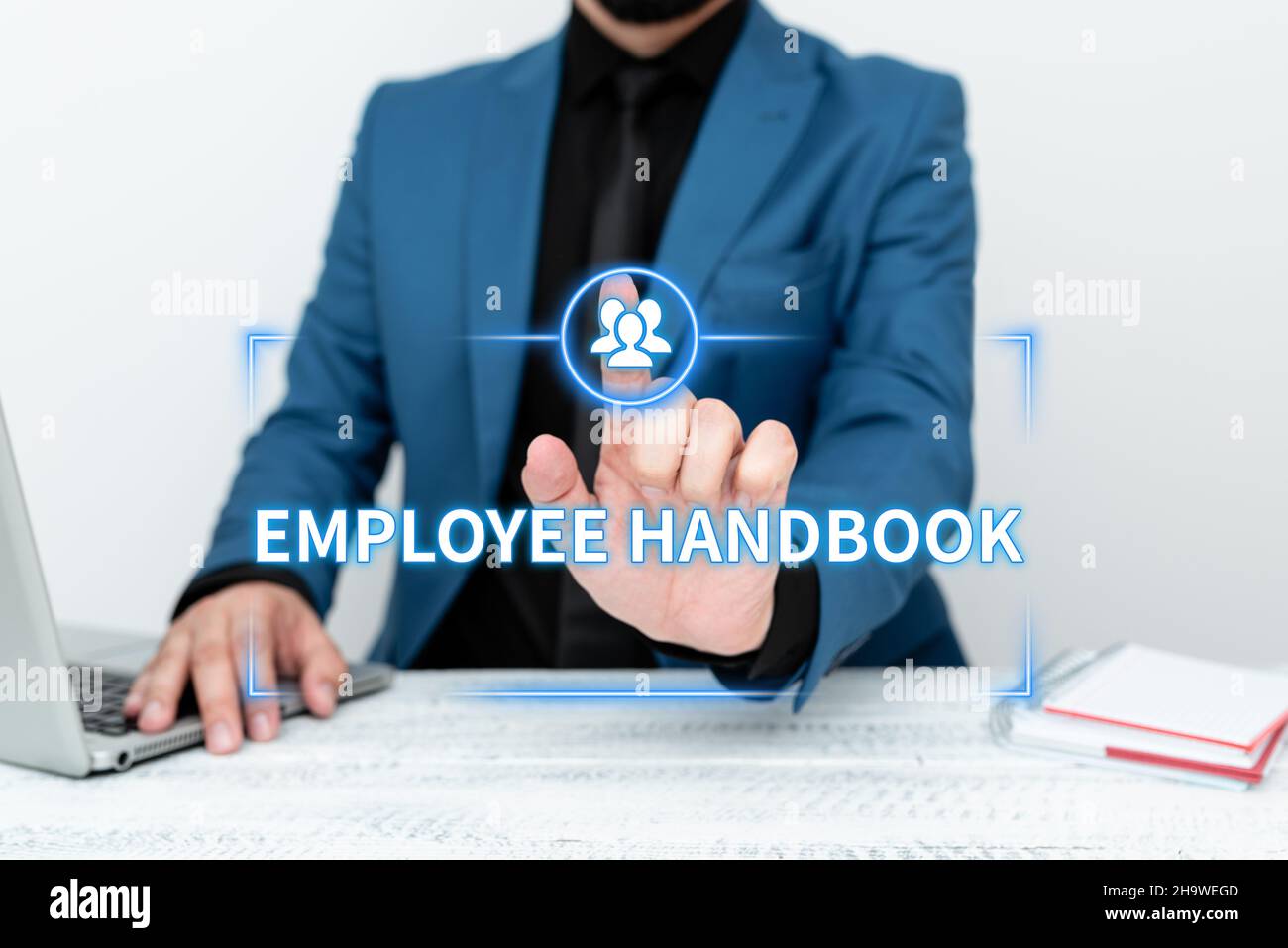 Handwriting text Employee Handbook. Business concept Document that ...