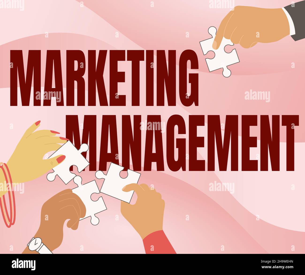 Text caption presenting Marketing Management. Business idea Develop ...
