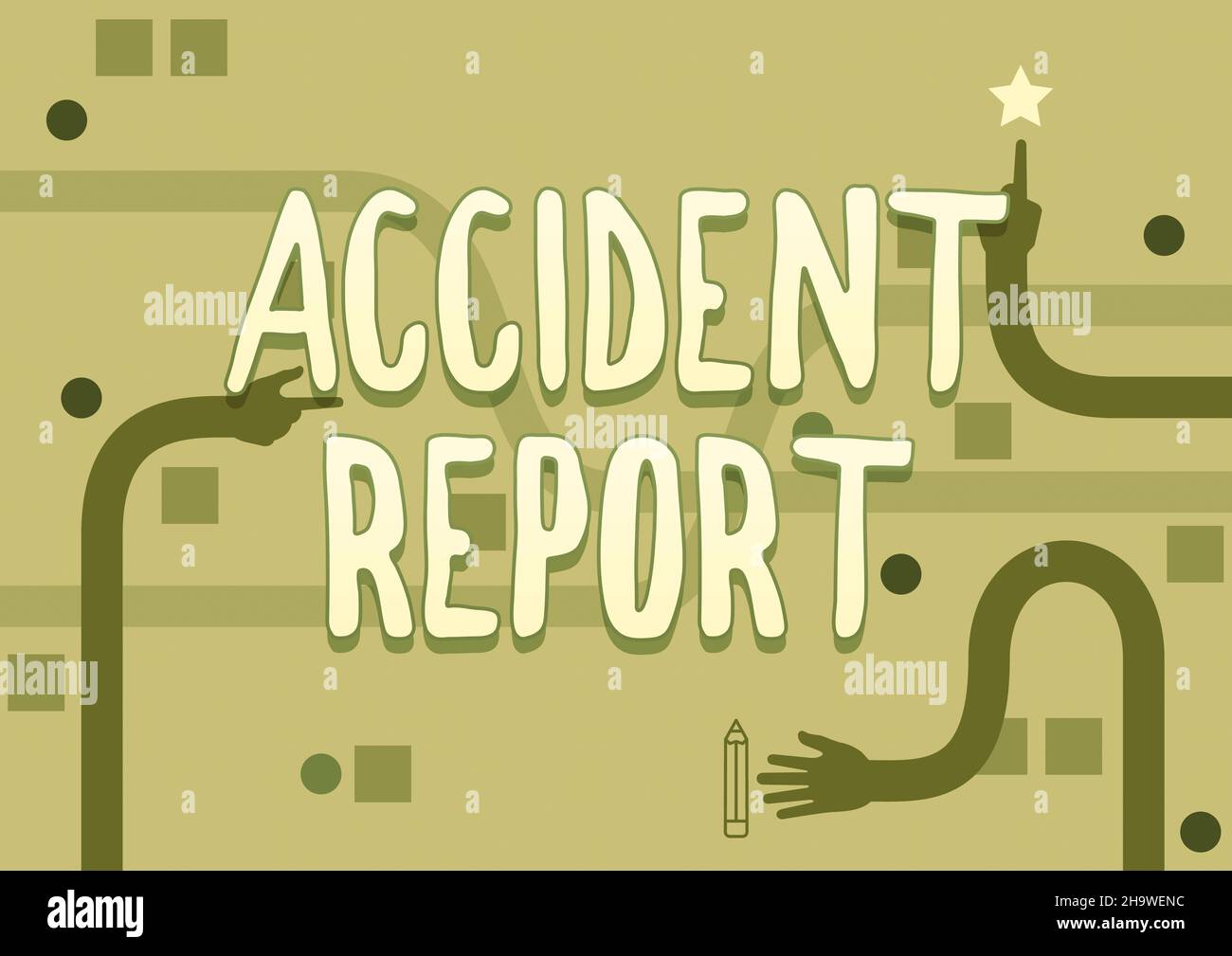 Text caption presenting Accident Report. Business showcase A form that ...
