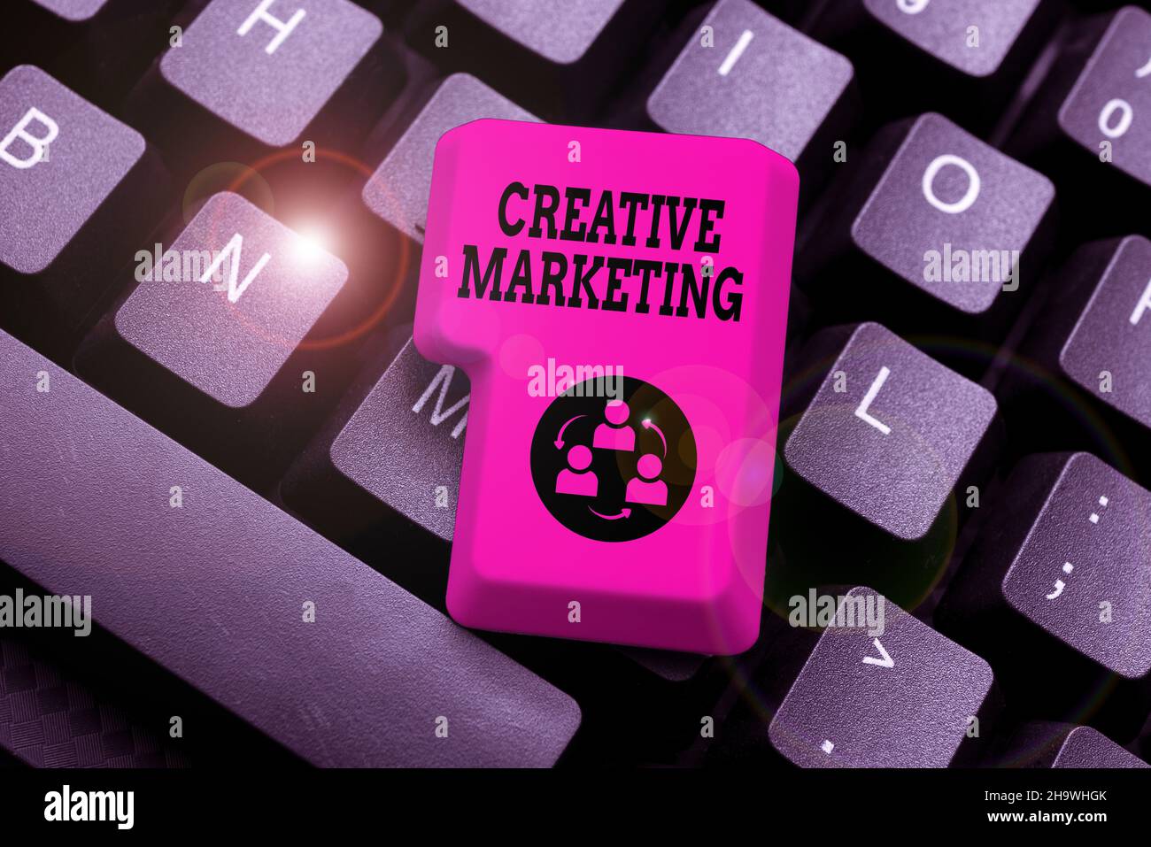 Sign displaying Creative Marketing. Business overview Campaigning to ...