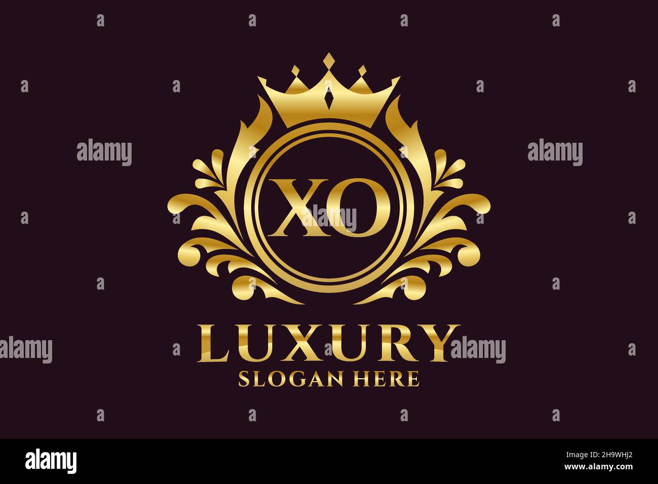 XO Letter Royal Luxury Logo template in vector art for luxurious ...