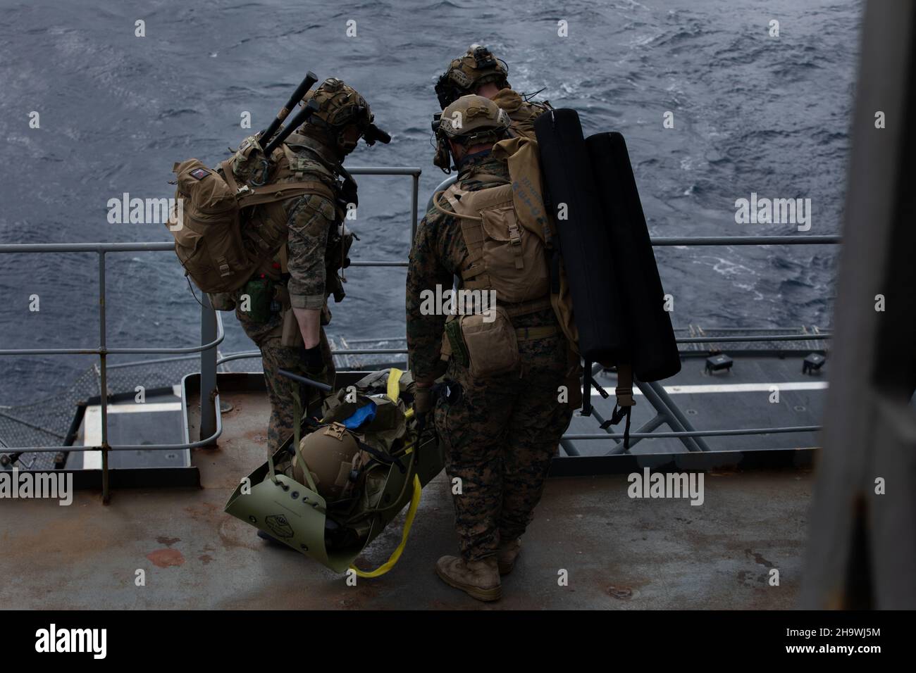 U.S. Marines with Charlie Company, 2nd Reconnaissance Batallion, 22nd ...