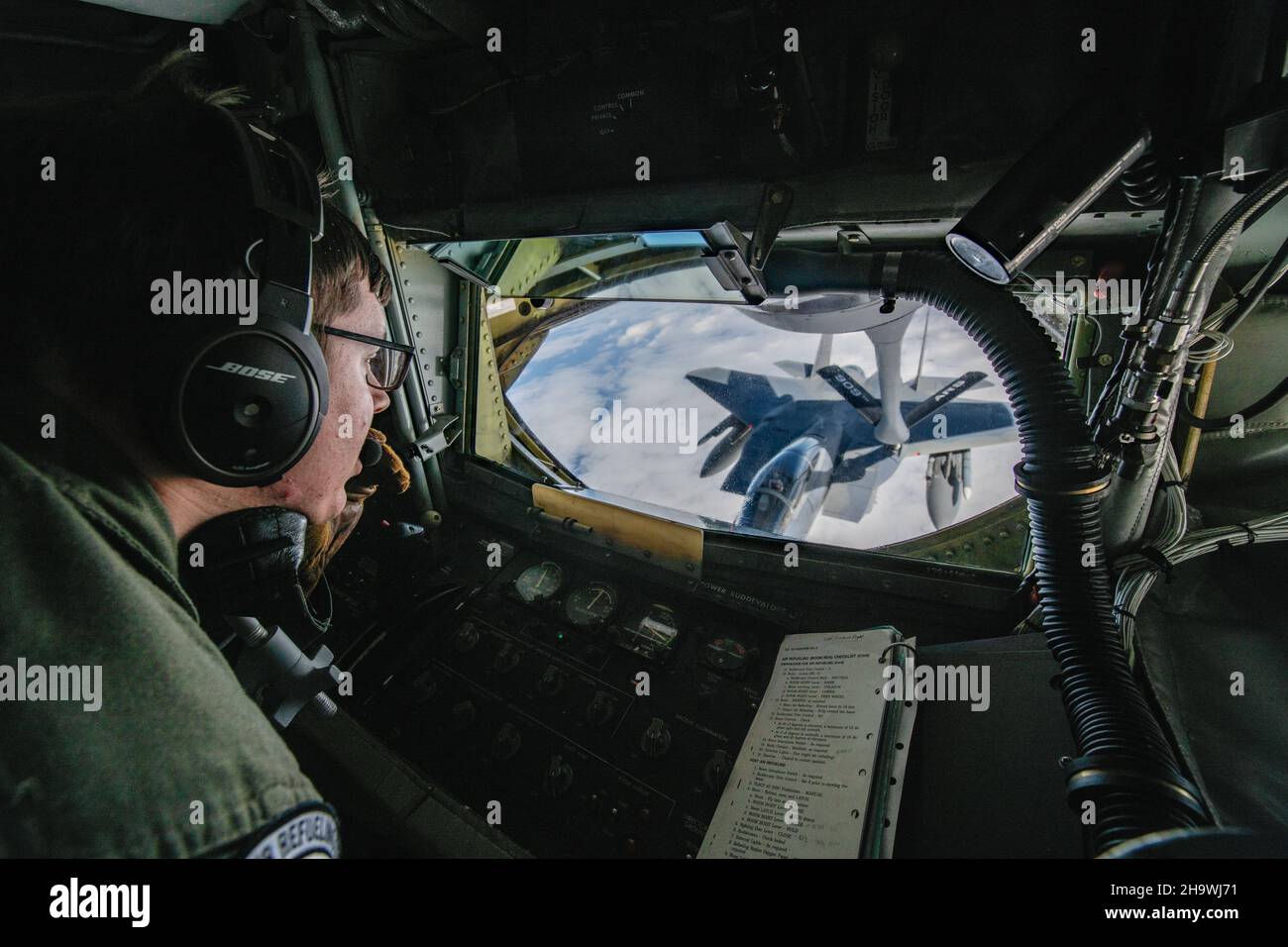 Airman 1st Class Deull Arnold, 909th Air Refueling Squadron boom ...