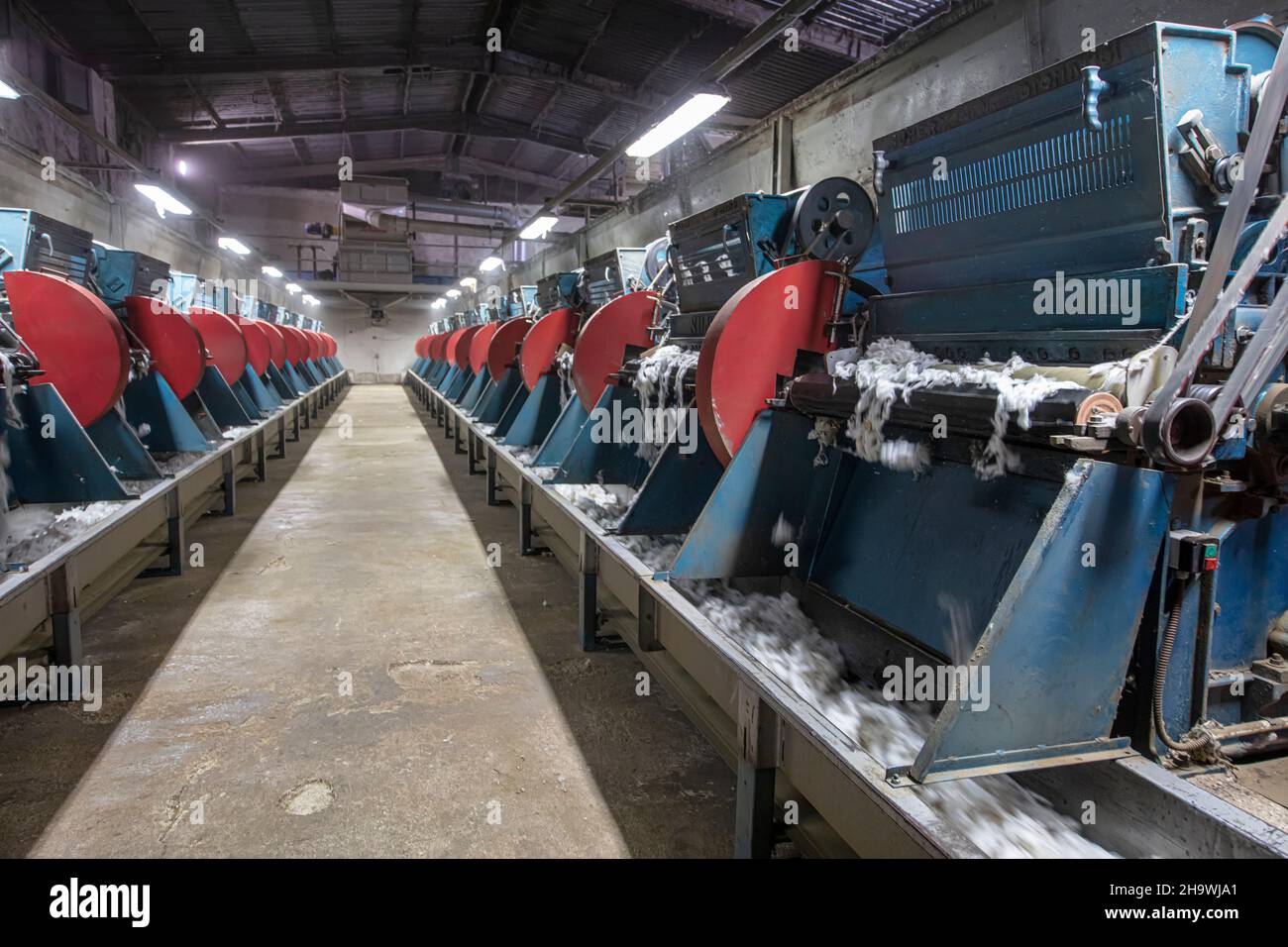 Modern cotton gin machine. The cotton engine or cotton gin, that is ...