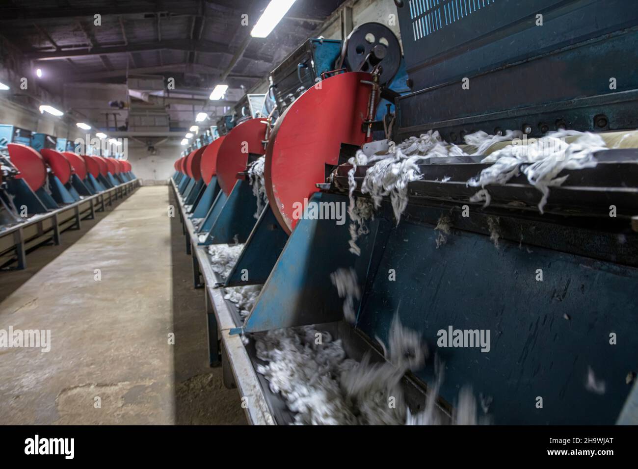 Modern cotton gin machine. The cotton engine or cotton gin, that is ...