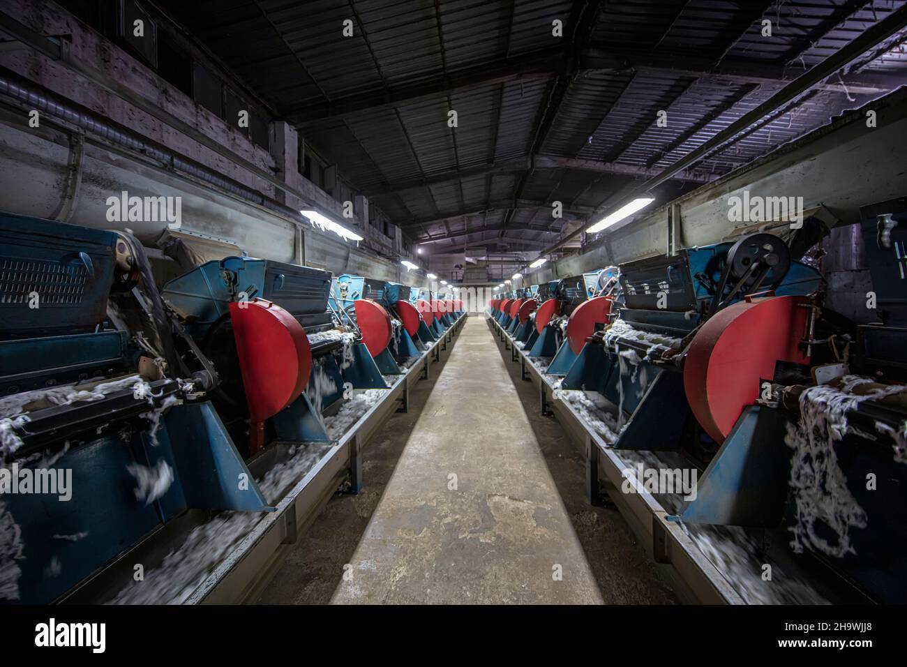 Modern cotton gin machine. The cotton engine or cotton gin, that is ...