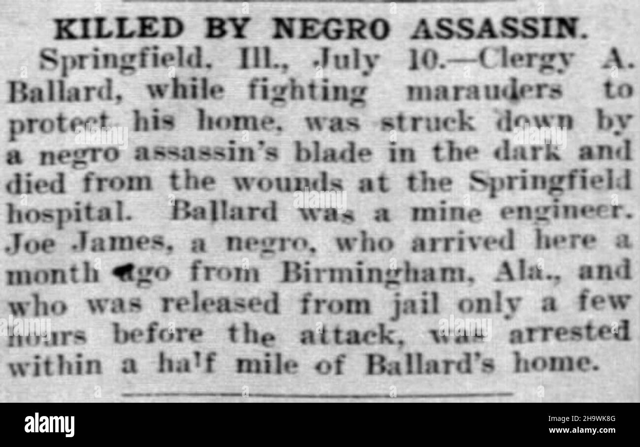 Race riot 1908 springfield hi-res stock photography and images - Alamy