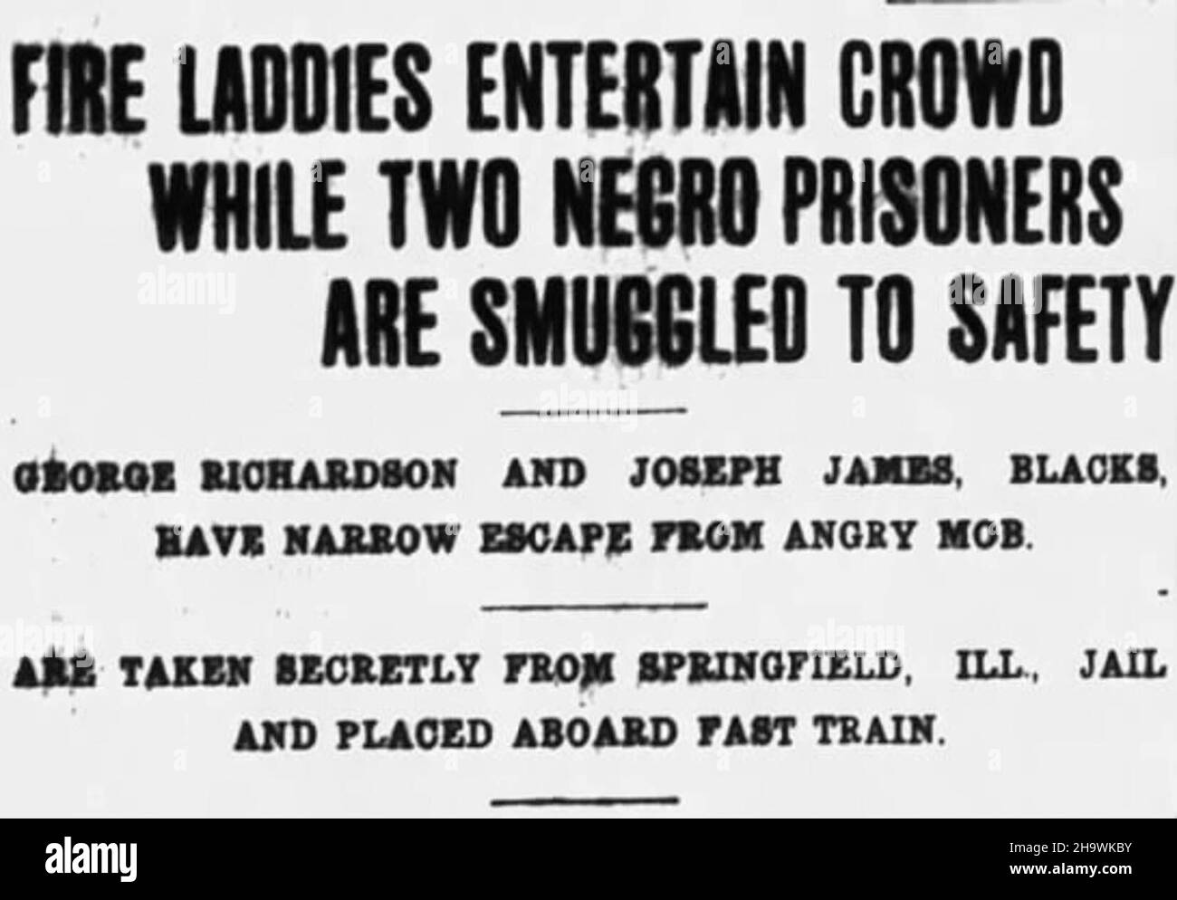 Race riot 1908 springfield hi-res stock photography and images - Alamy