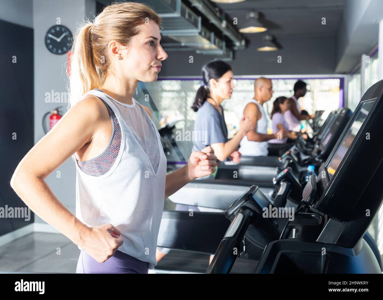 Focused woman training on hi-res stock photography and images - Alamy