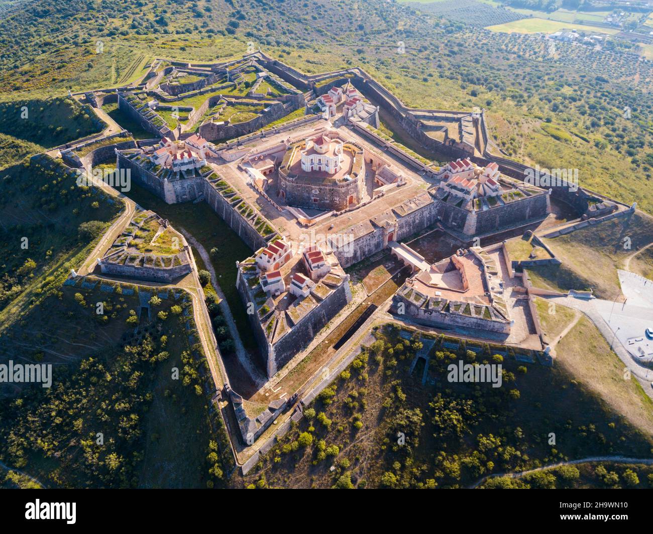 Aerial view of Nossa Senhora da Graca Fort, Elvas Stock Photo - Alamy