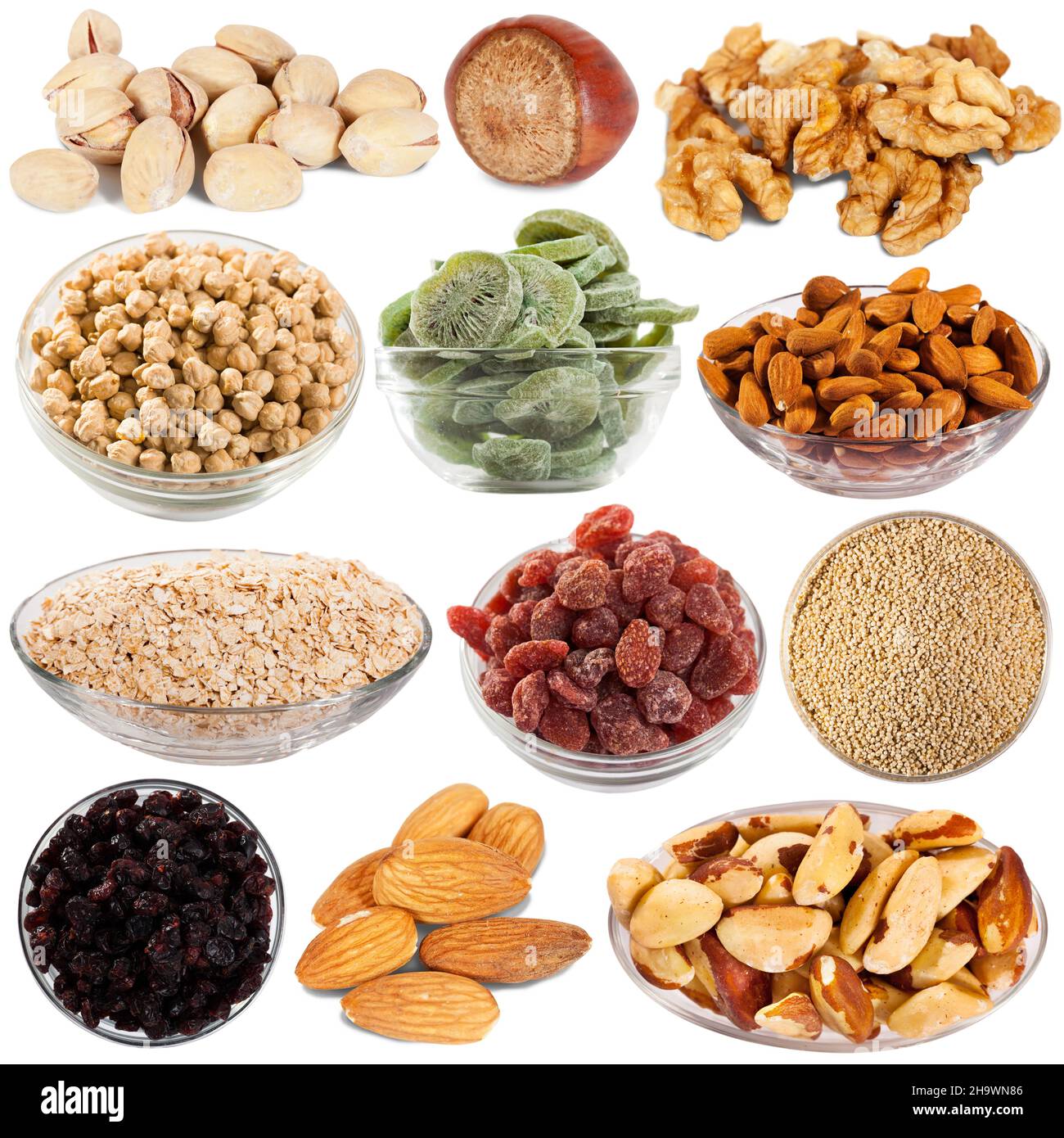 Collection of natural bulk products Stock Photo - Alamy