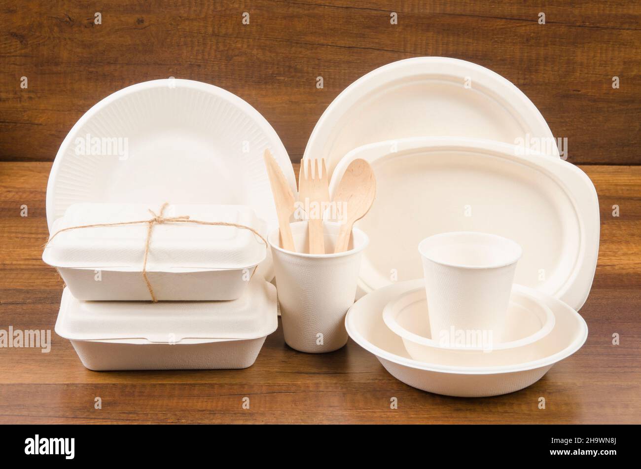 Eco friendly biodegradable paper disposable for packaging food and ...