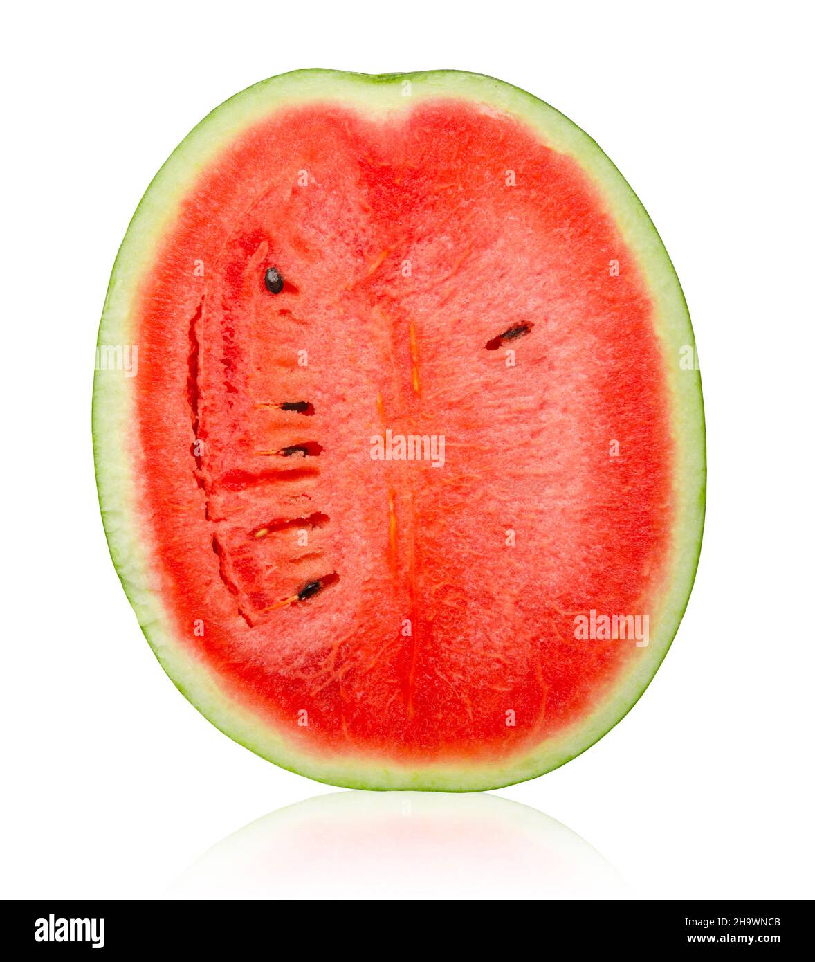 Watermelon red fruit isolated on white background, save clipping path ...