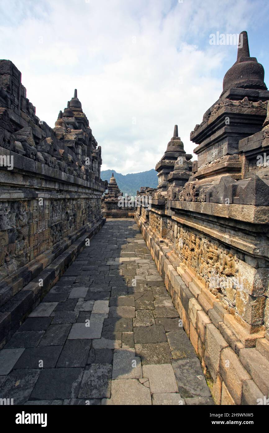 Candi Borobudur or Borobudur Temple in Magelang, Central Java ...