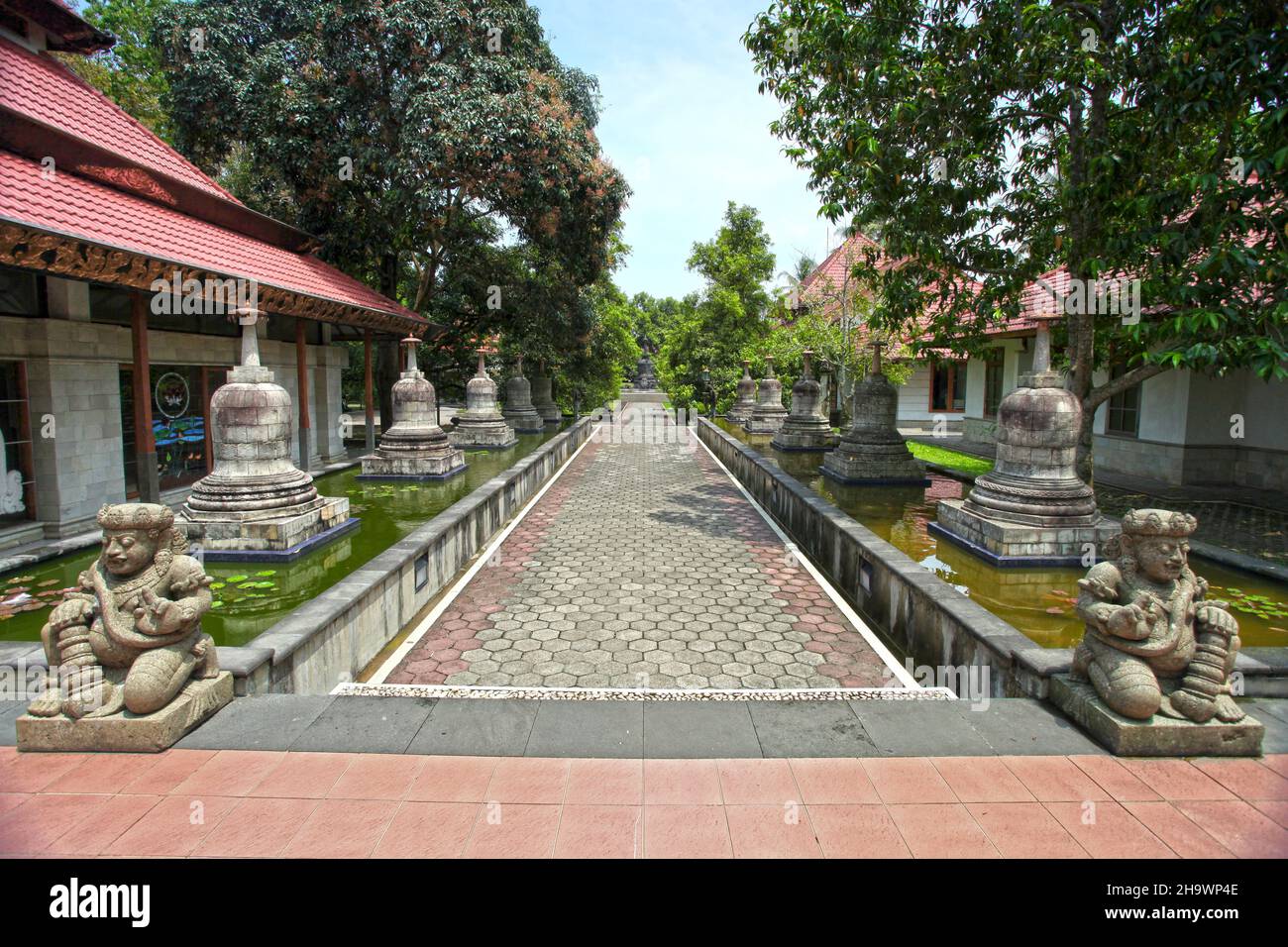 The Mendut Buddhist Monastery located beside the ancient 9th Century AD ...