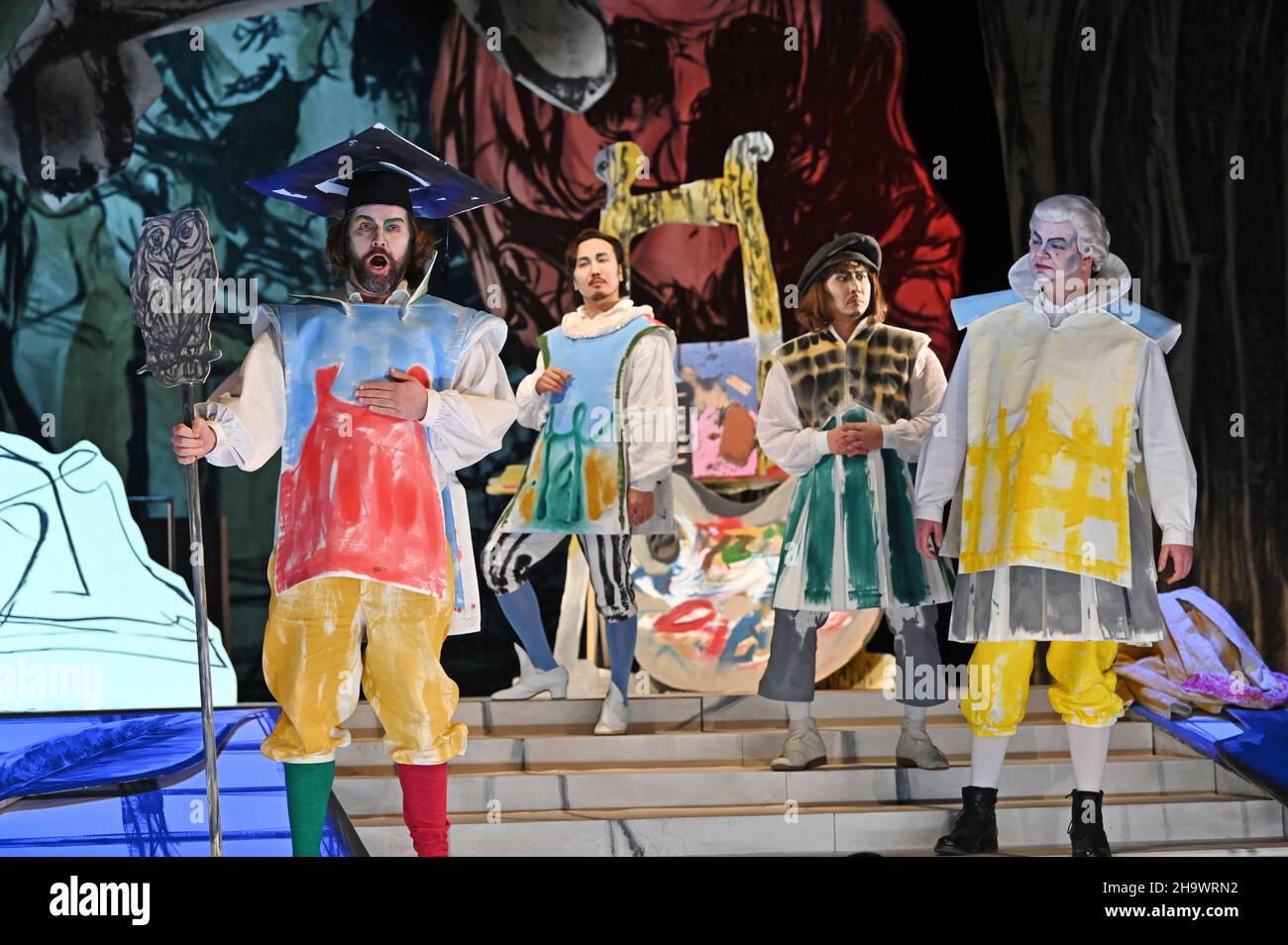 Meiningen, Germany. 07th Dec, 2021. Mikko Järviluoto (l-r) as Colline ...