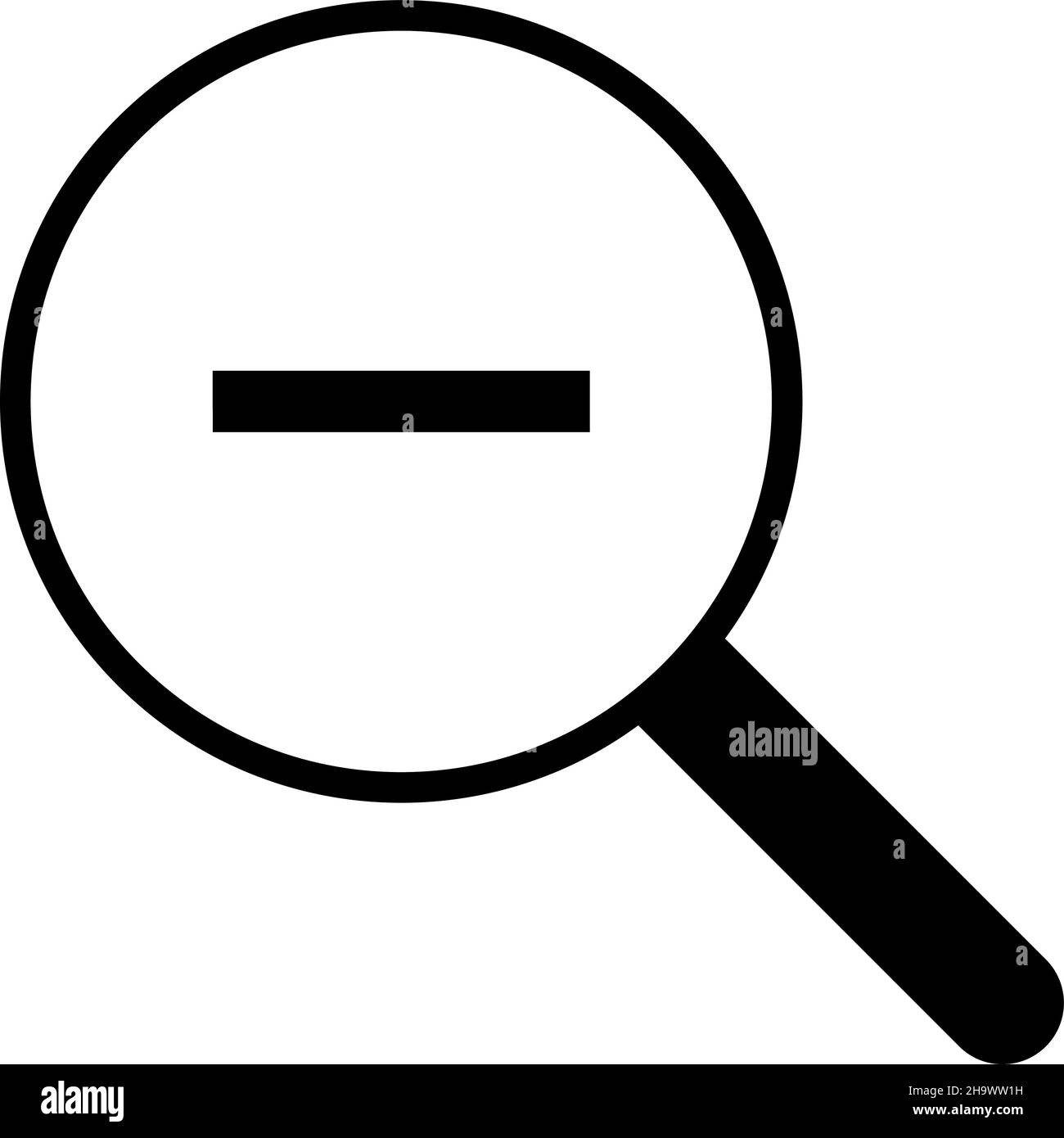 Magnifying glass with minus sign. Shrink icon. Zoom out cursor Stock Vector Image & Art - Alamy