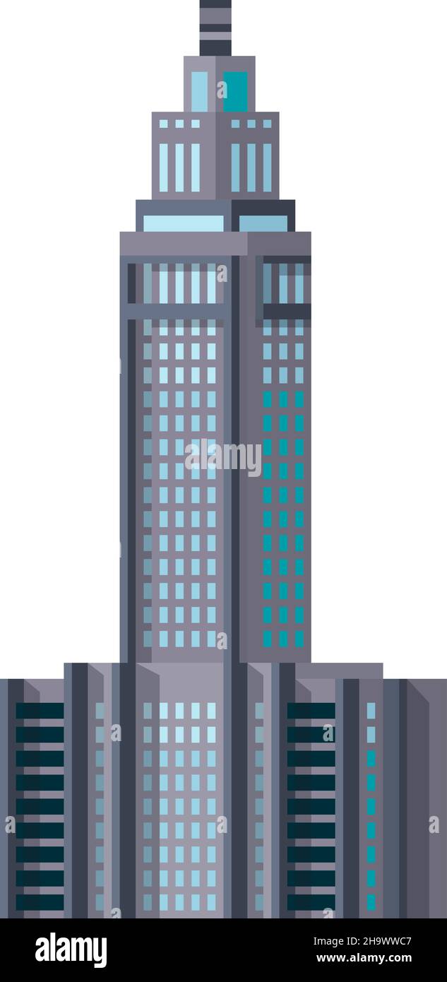 Downtown building. Old style architectuer. Skyscraper icon Stock Vector ...