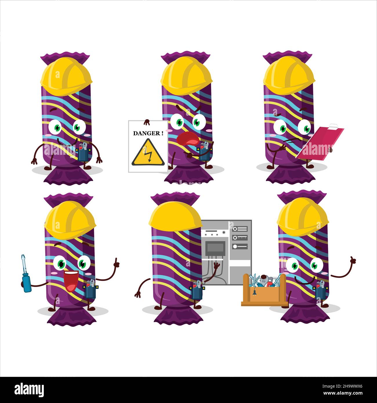 Purple long candy package Stock Vector Images - Alamy