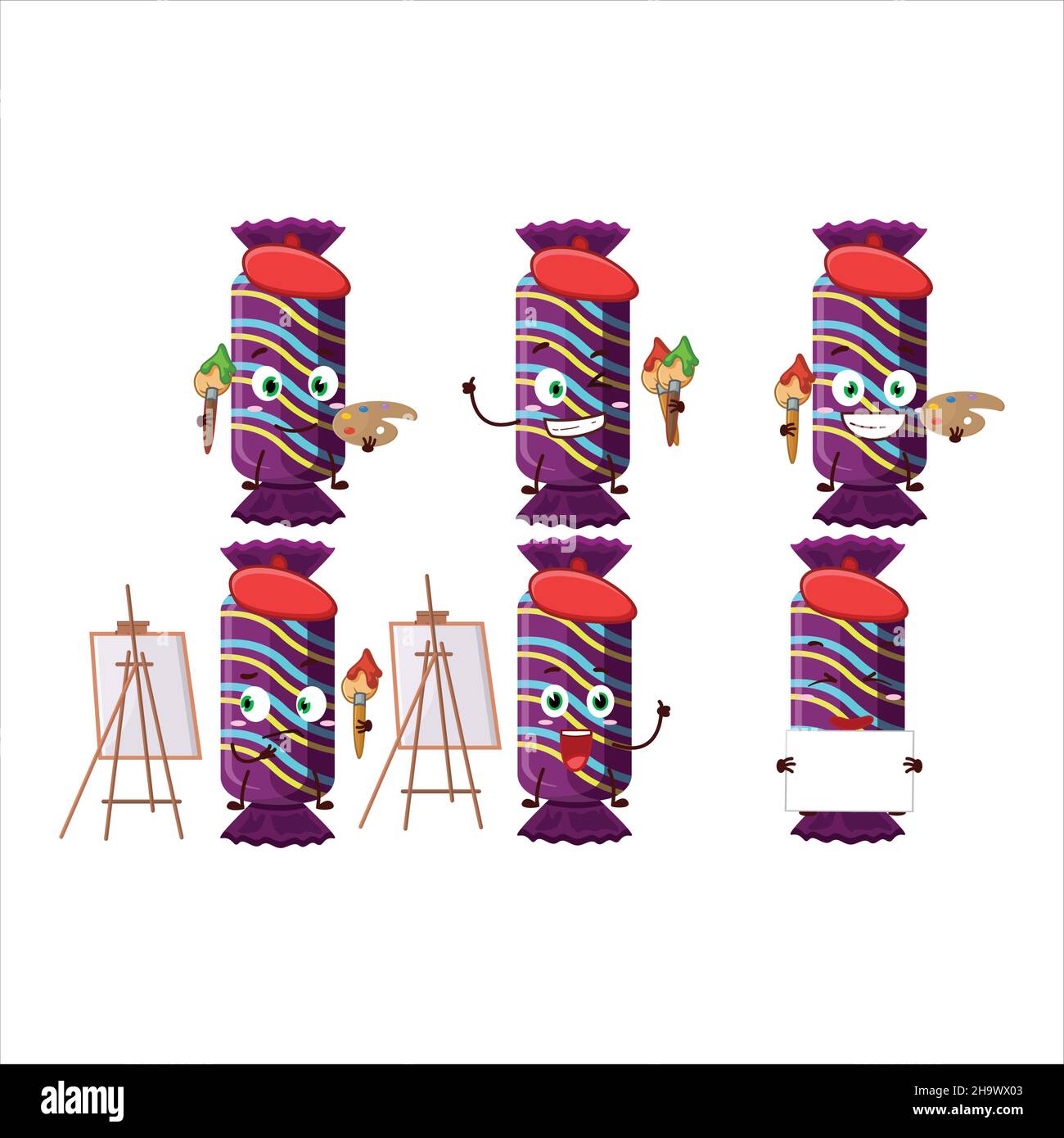 Purple long candy package Stock Vector Images - Alamy
