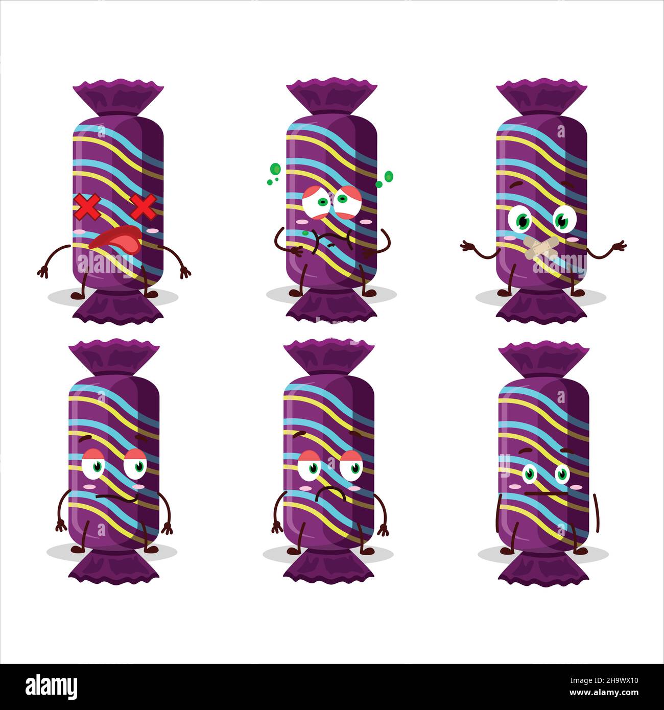Purple long candy package Stock Vector Images - Alamy