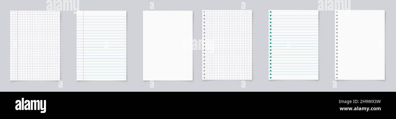 Paper page of notebook Stock Vector Image & Art - Alamy