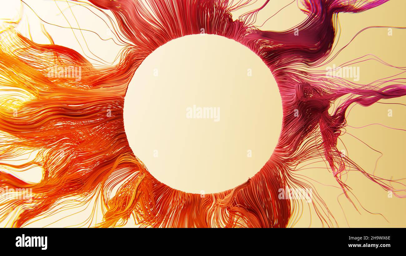 Attractive abstract 3D illustration with a space for a text. Procedural ...