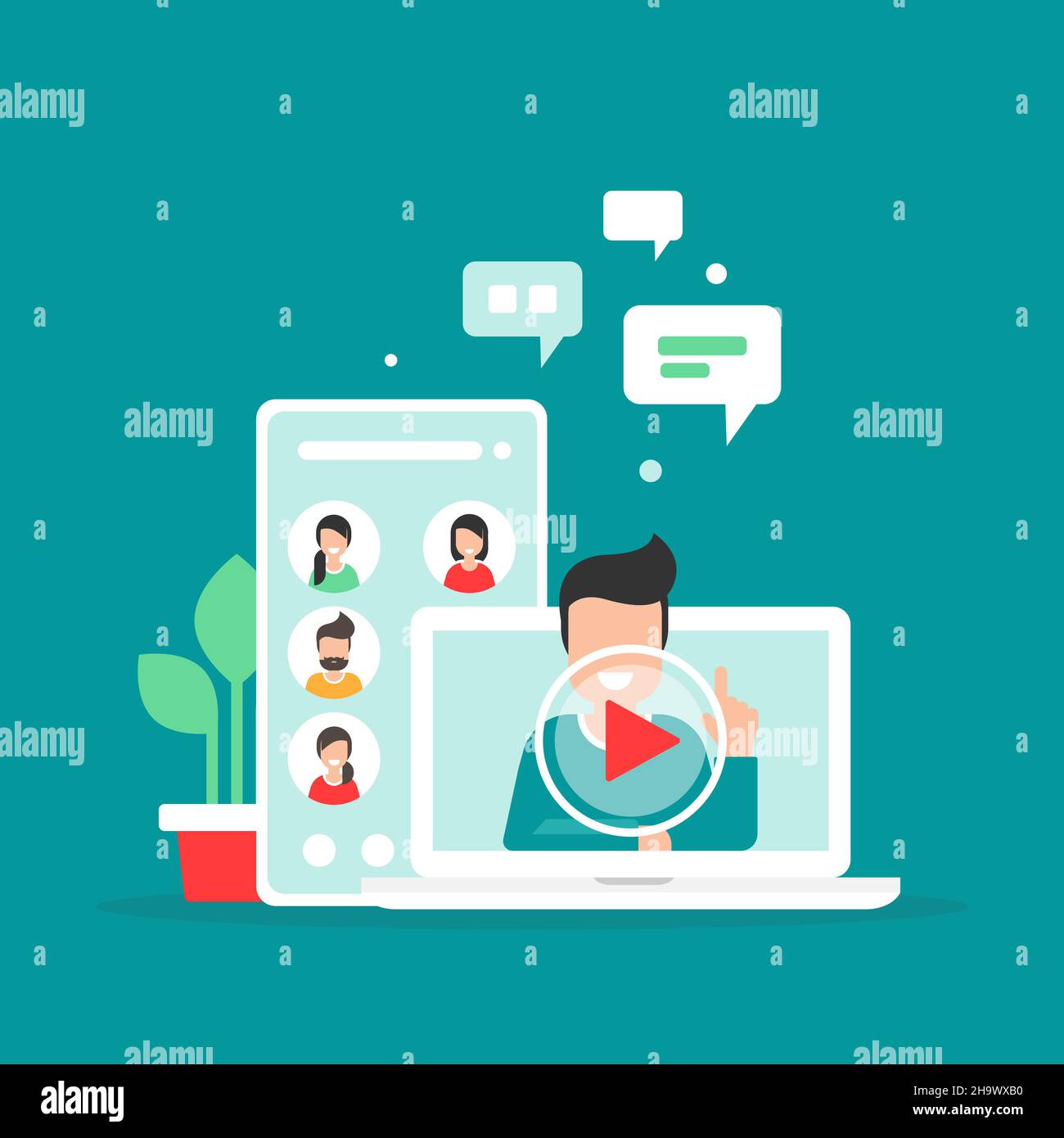Avatars screen hi-res stock photography and images - Alamy