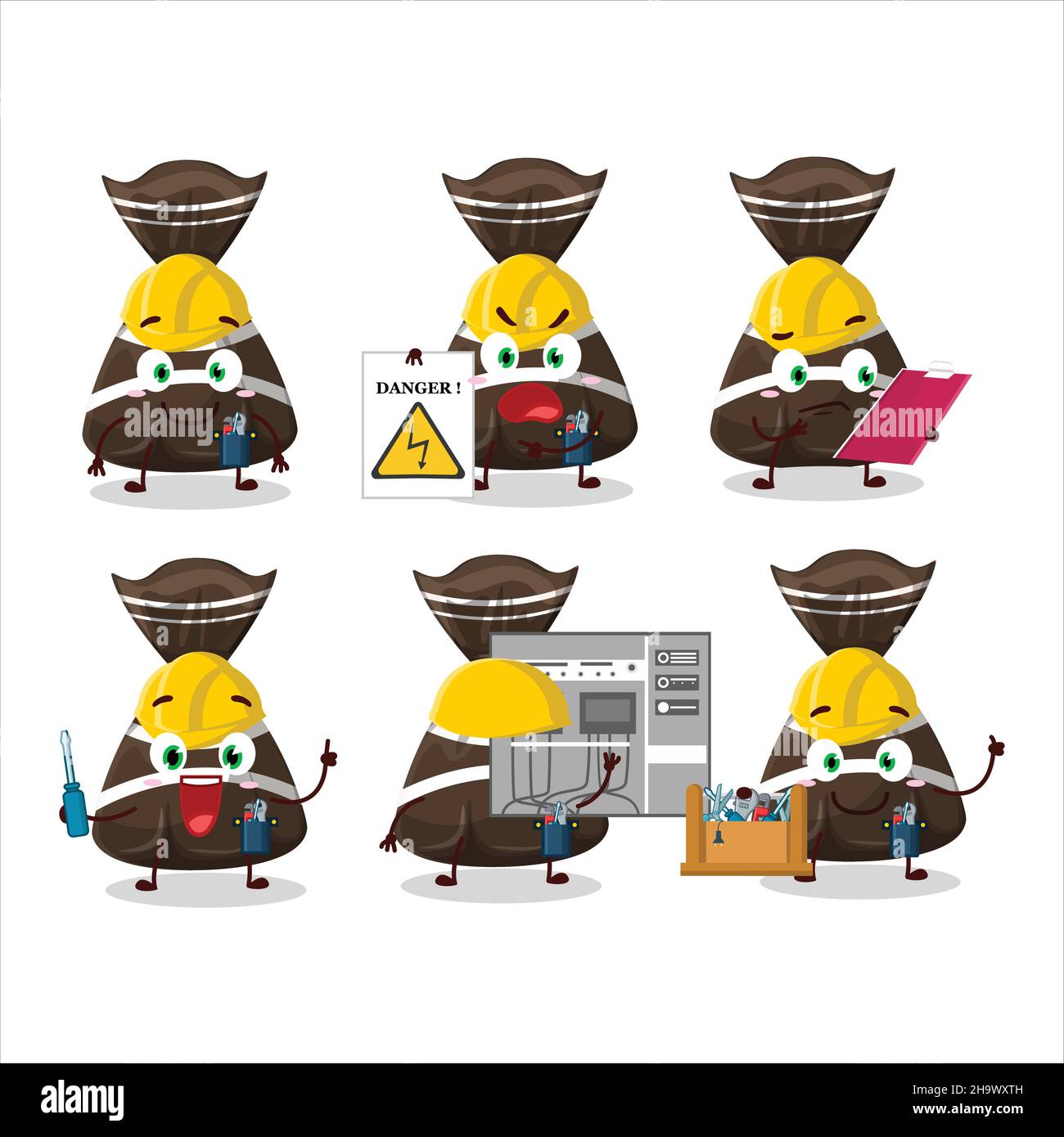 Professional Lineman chocolate candy wrappers cartoon character with ...