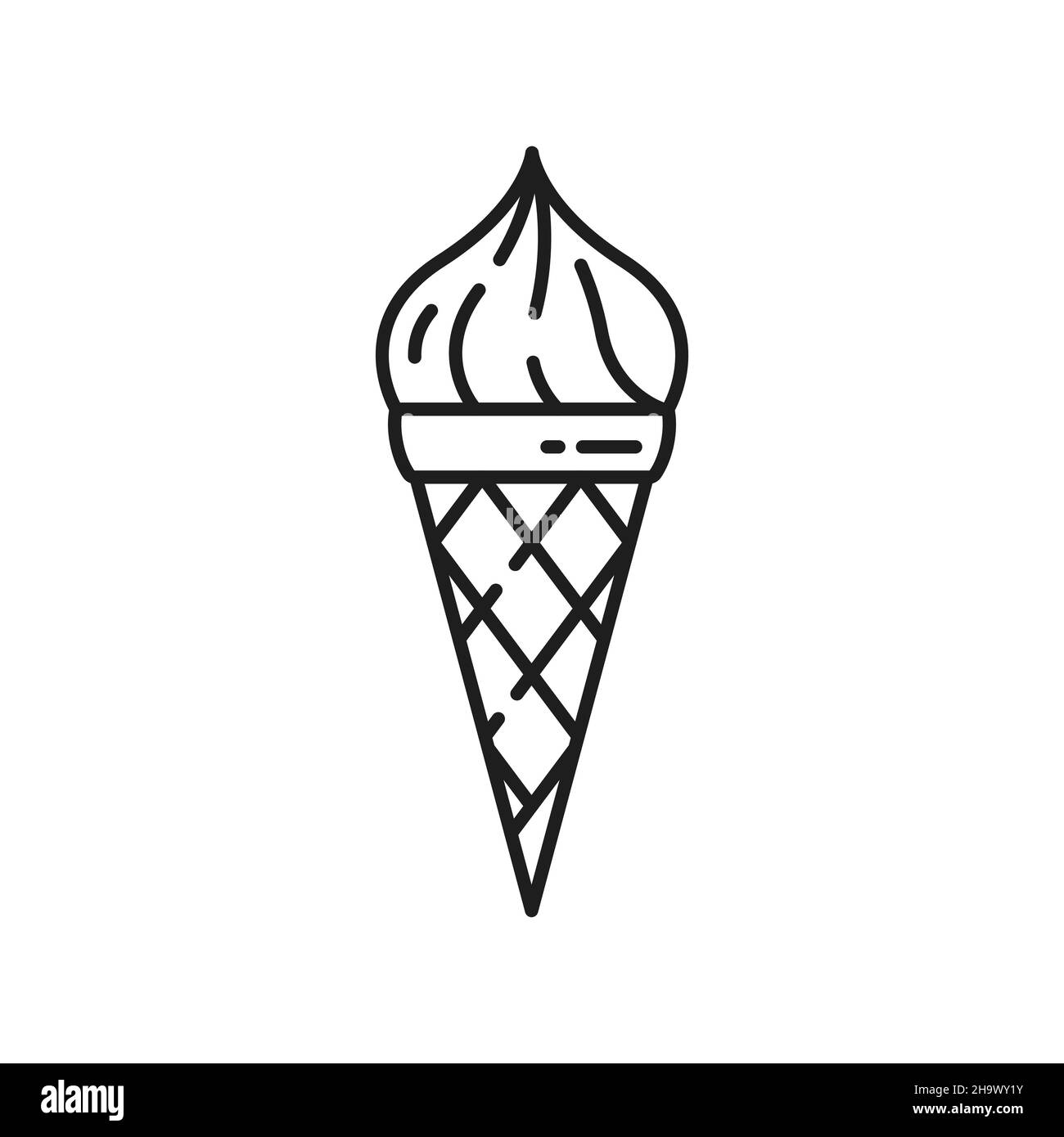 Ice Cream Sundae Outline