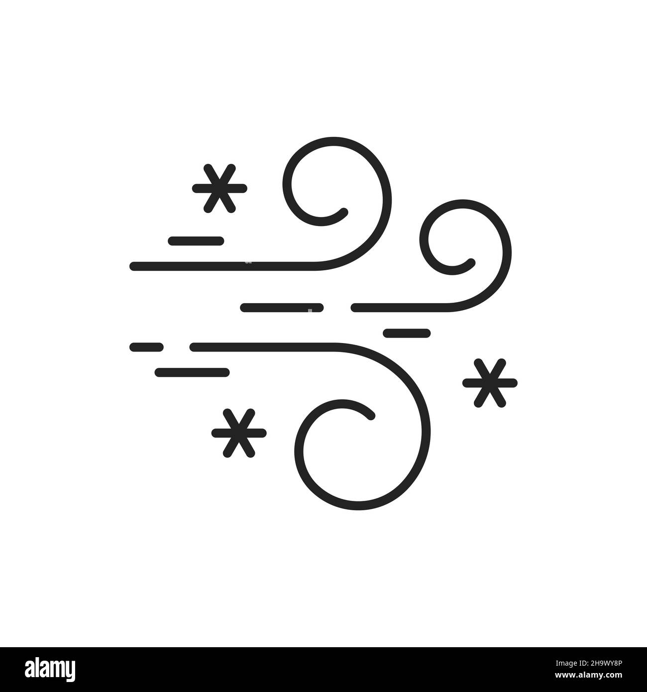 Strong wind winter Stock Vector Images - Alamy